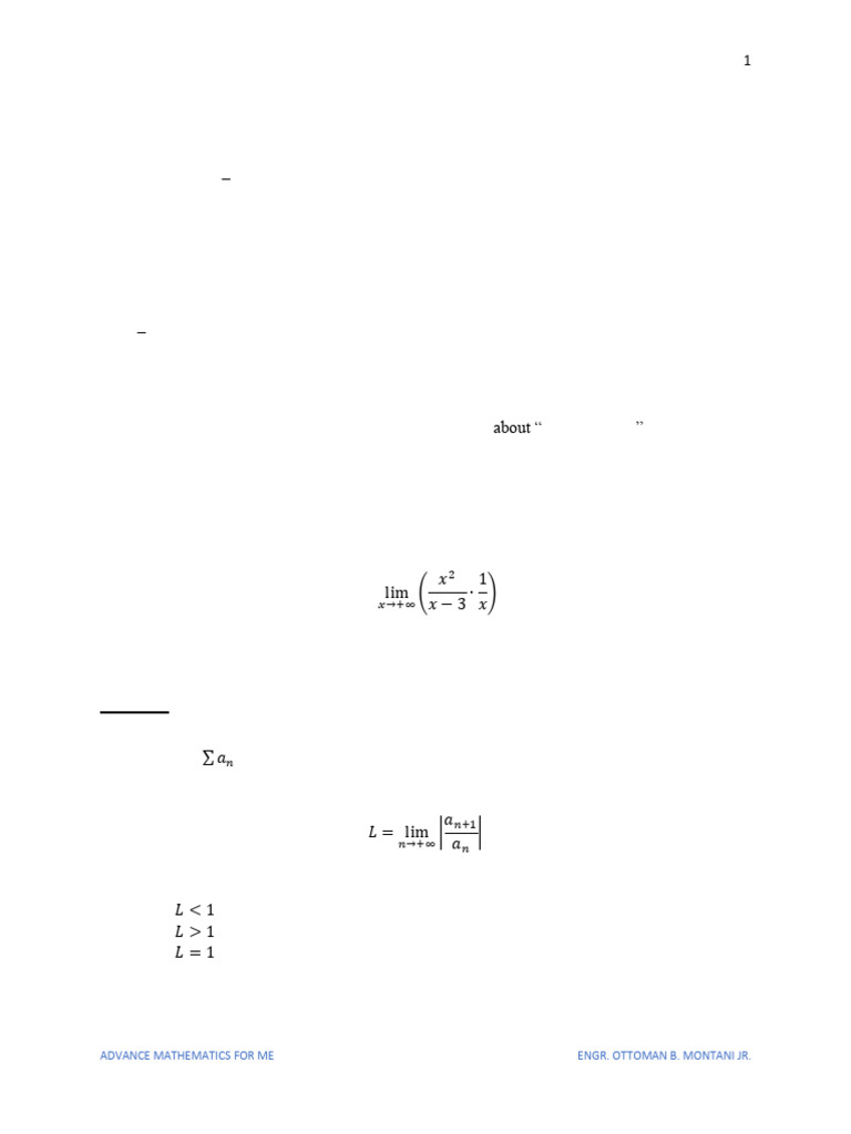Module 2 - Lesson 5 - Ratio Test, Root Test, Convergence and Divergence ...
