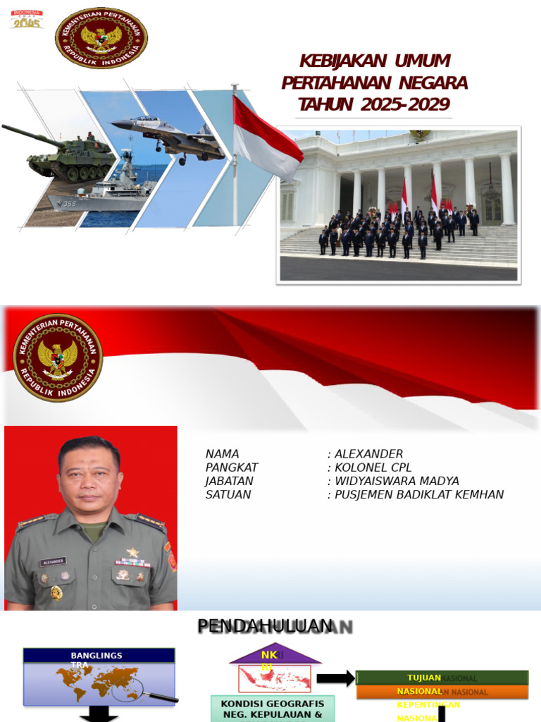 Kebijakan Pertahanan Negara 2025-2029 | PDF