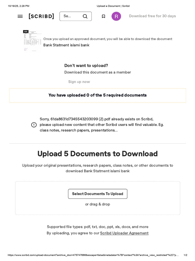 Upload and Download Bank Statements | PDF | Scribd