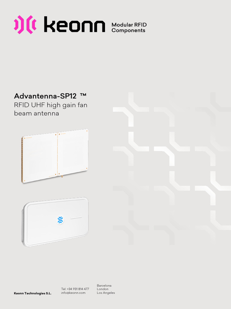 Keonn Advantenna SP12 Data Sheet | PDF | Antenna (Radio) | Ultra High ...