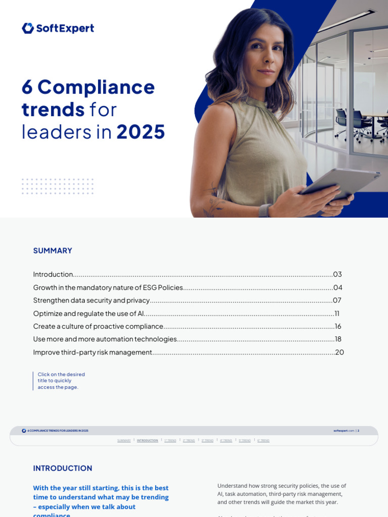 6 Compliance Trends For Leaders in 2025 Be3391a297 | PDF | Regulatory ...