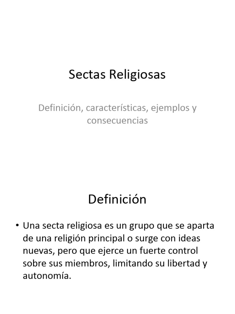 Sectas Religiosas Definicion | PDF