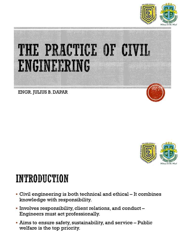 The Practice of Civil Engineering | PDF | Civil Engineering | Consultant