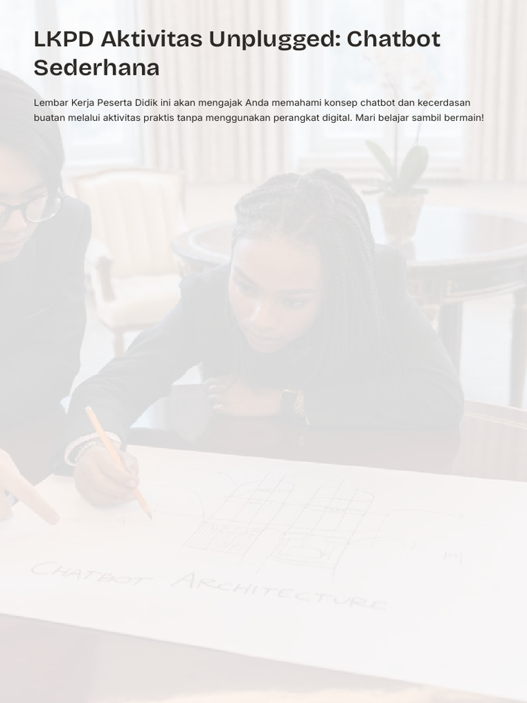 LKPD Aktivitas Unplugged Chatbot Sederhana | PDF