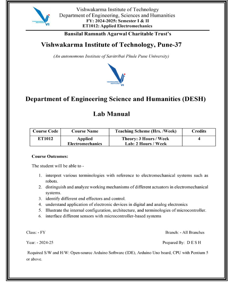 Applied Electromechanics Experiments Guide | PDF | Gear | Belt (Mechanical)