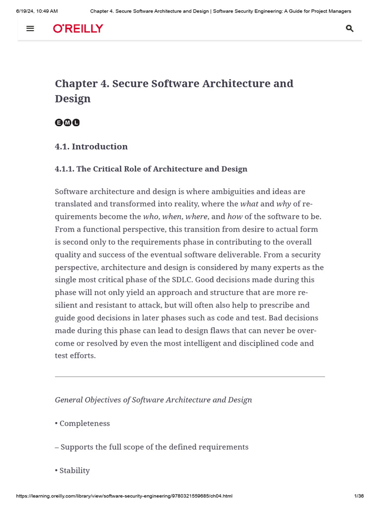 Secure Software Architecture Essentials | PDF | Computer Security ...