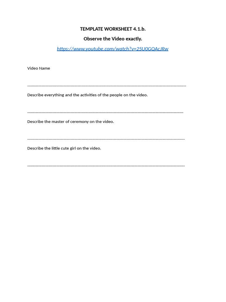 Template Worksheet 4.1.b. | PDF