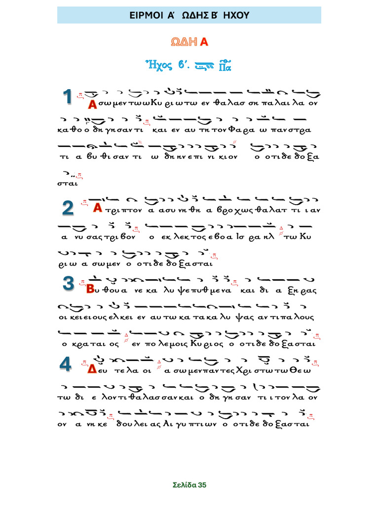 ΗΧΟΣ Β ΩΔΗ Α | PDF