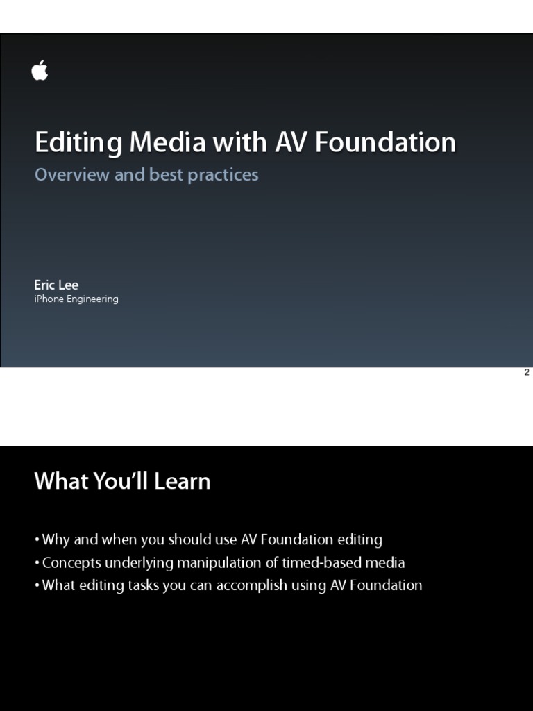 407 Editing Media With Av Foundation | PDF | Animation | Areas Of Computer Science