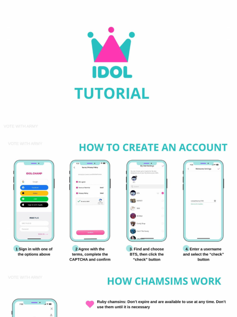 Idol Champ App Tutorial | PDF