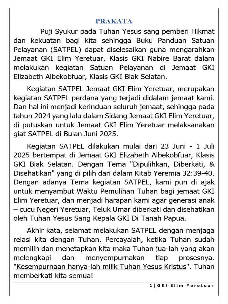 BOOKLET PANDUAN SATPEL ELIM 2025 | PDF