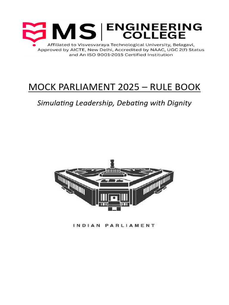Mock Parliament Script for Students | PDF
