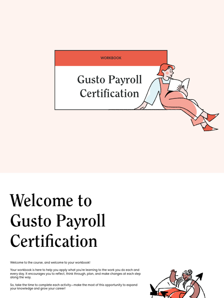Gusto Payroll Certification Workbook | PDF | Payroll | Payroll Tax