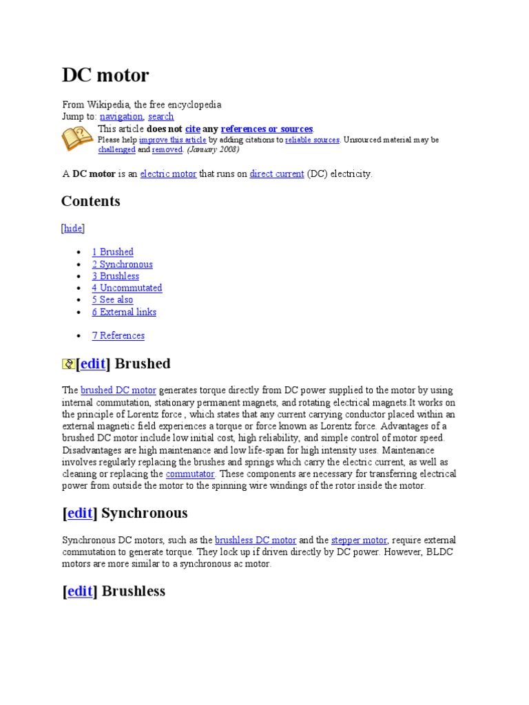 DC Motor | PDF | Electric Motor | Rotating Machines