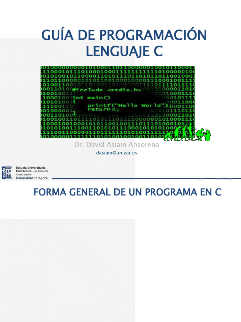 Guía de Programación Lenguaje C | PDF | Puntero (Programación de computadora) | Datos de computadora