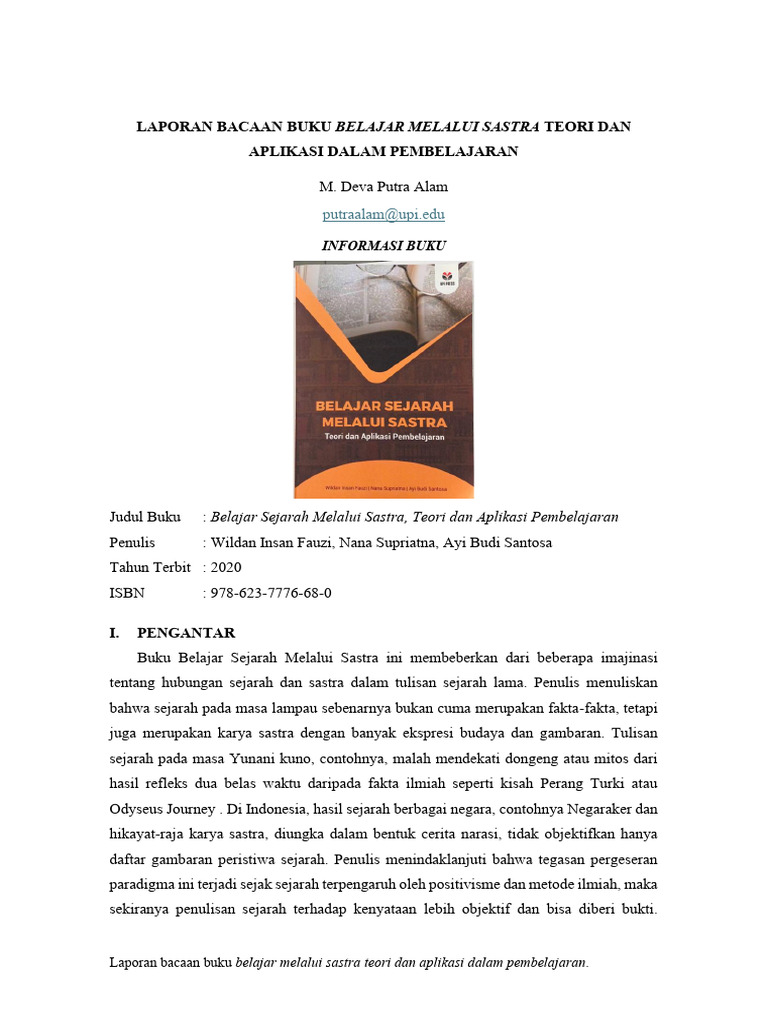 Laporan Bacaan Buku Sejarah Publik - Deva | PDF