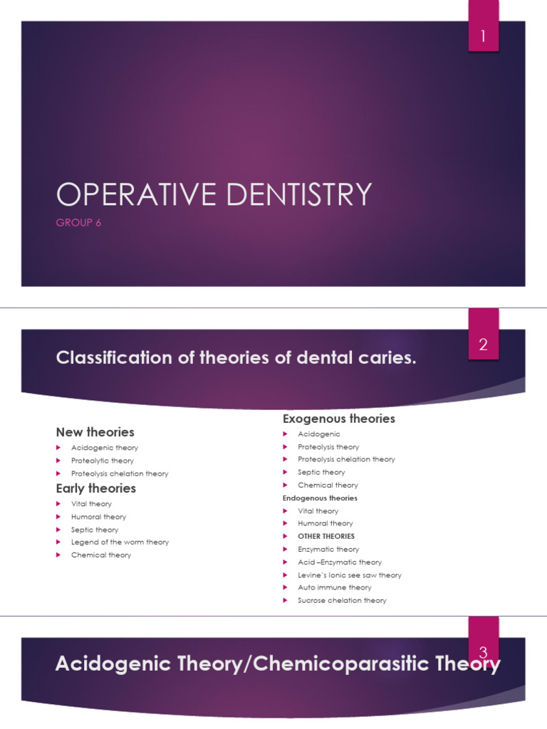 Theories of Dental Caries Explained | PDF | Human Tooth | Tooth Enamel
