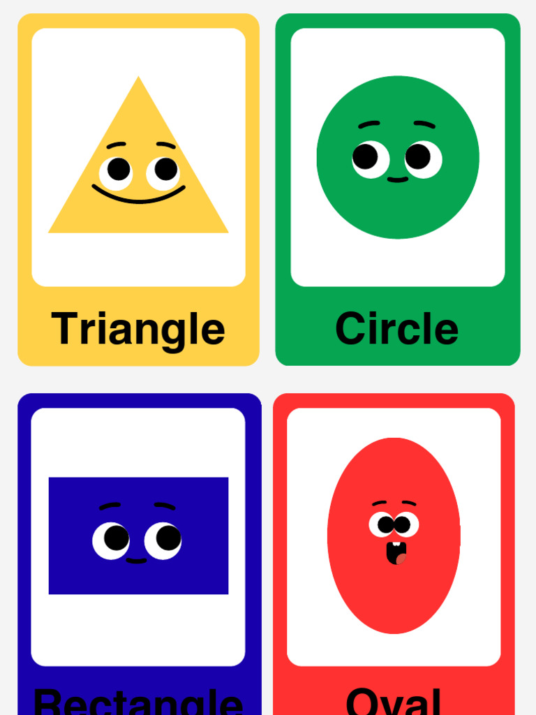 Colors and Geometric Shapes Flashcards | PDF