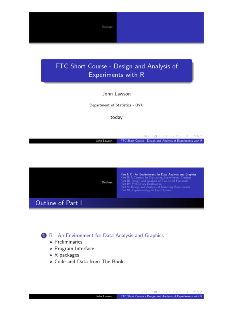 FTC Hand Out | PDF | R (Programming Language) | Experiment