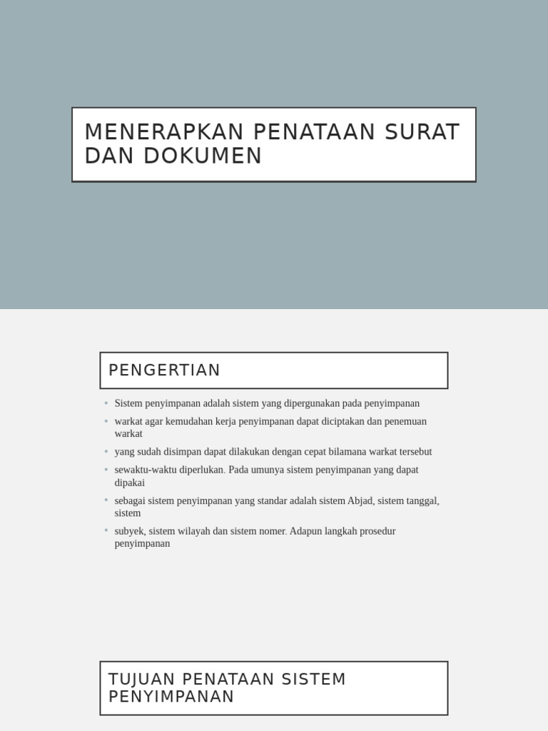 Sistem Penataan Arsip Efisien | PDF