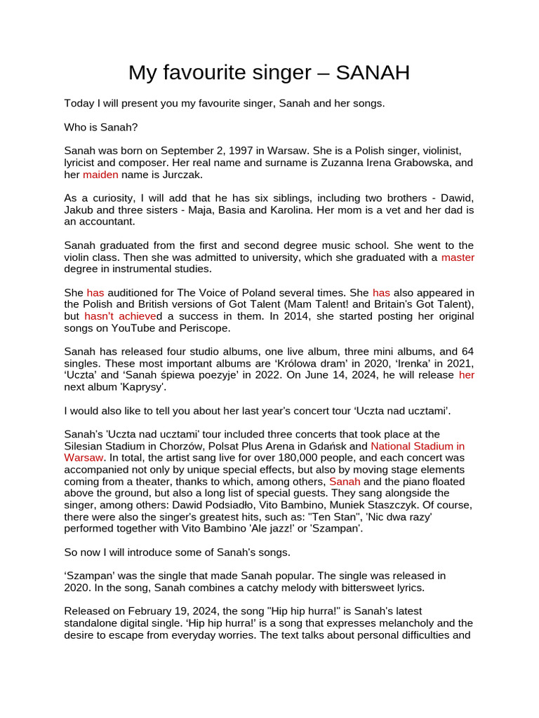 Sanah: Biography and Musical Journey | PDF