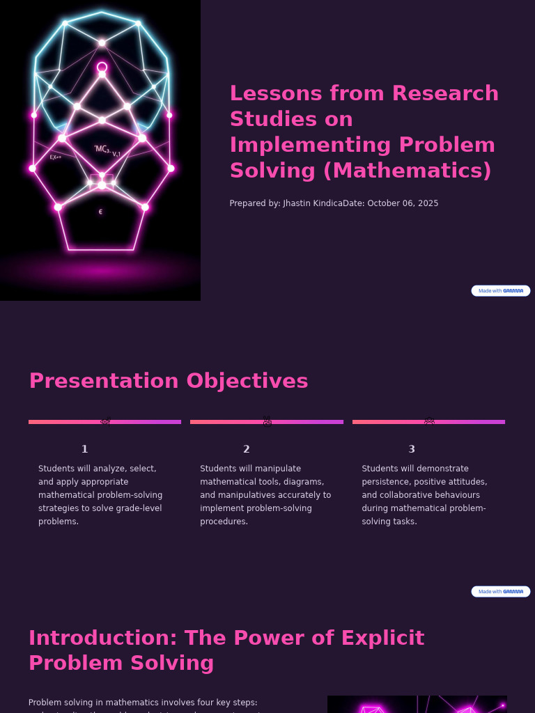 Effective Strategies for Math Problem Solving | PDF | Behavioural ...
