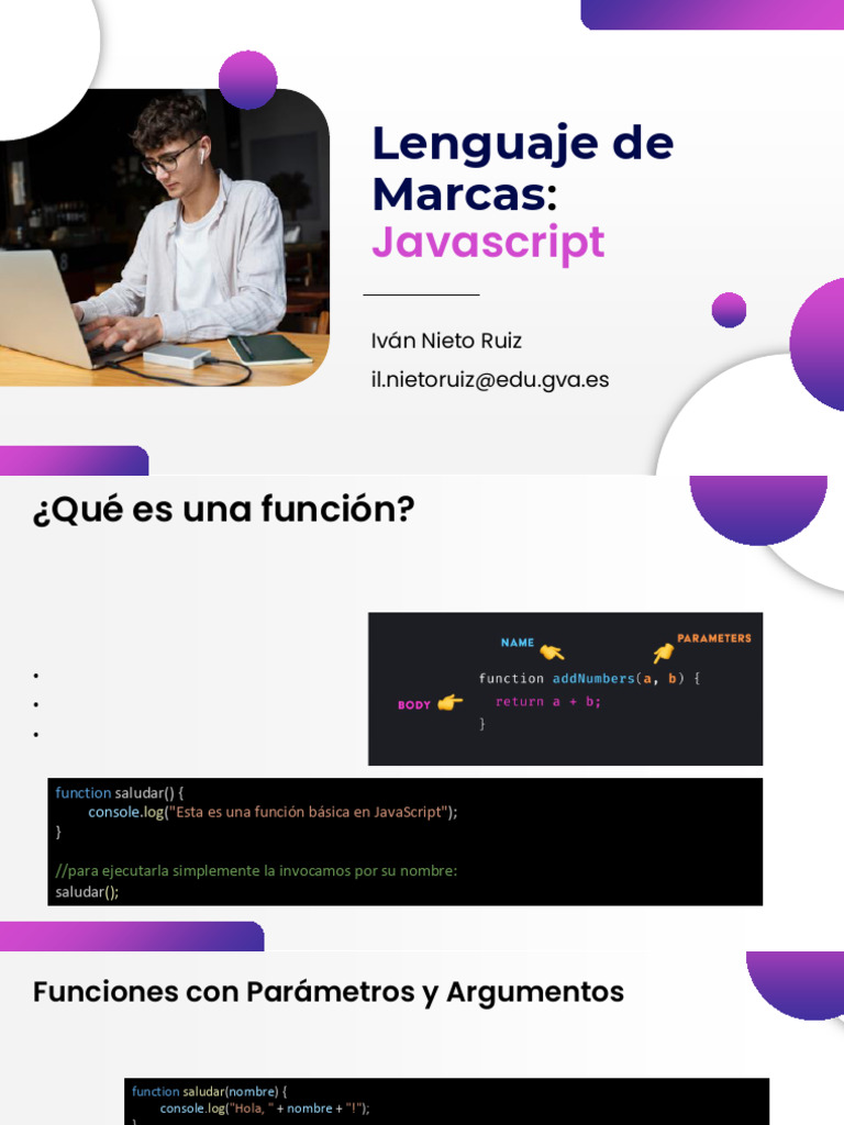 4.introduccion A Javascript - Funciones | PDF | Función anónima | Script Java