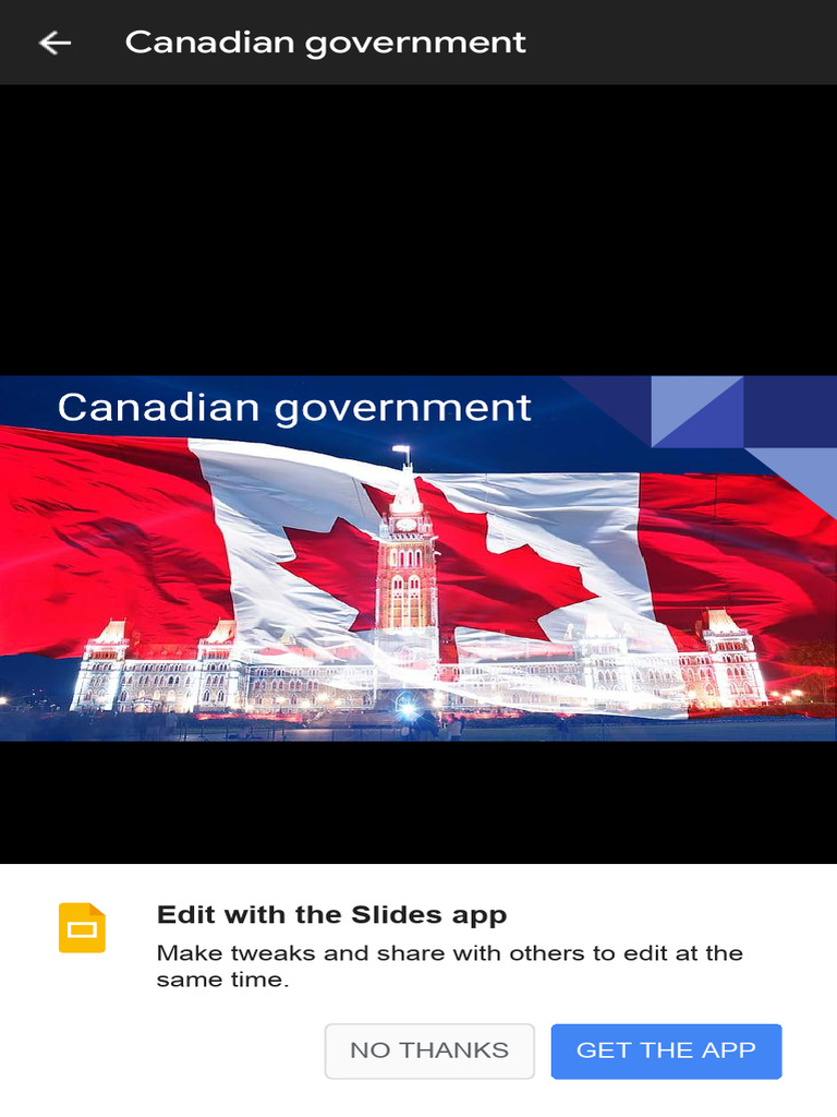 Canadian Government - Google Slides | PDF