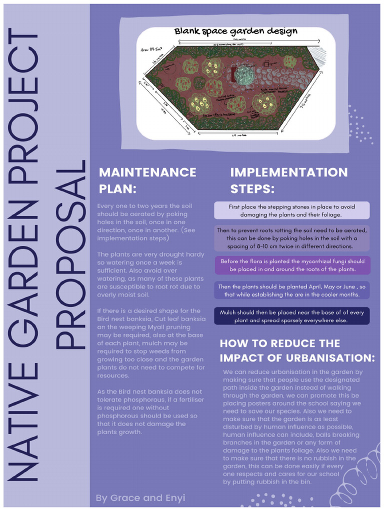 Native Garden Project Proposal | PDF