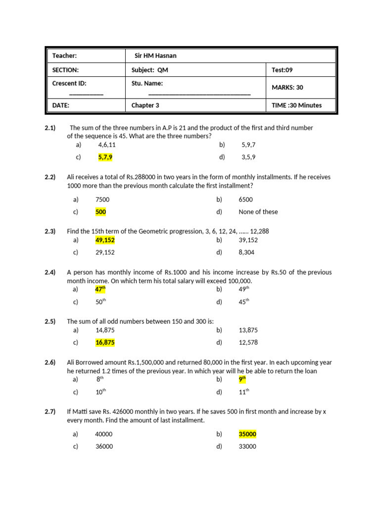 Arithmetic Progression HM Hasnan | PDF | Mathematics | Mathematical Analysis