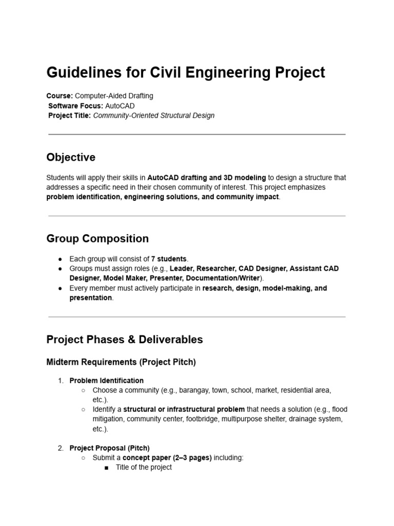 Community Structural Design Project Guide | PDF | Computer Aided Design ...