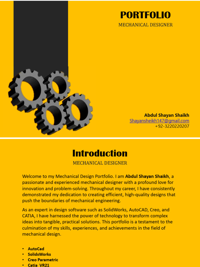 Abdul Shayan Shaikh Portfolio.. | PDF