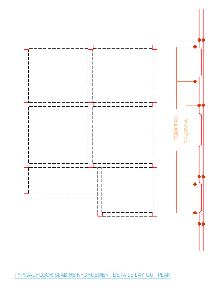 Typical Floor Slab Reinforcement Details Lay-Out Plan | PDF