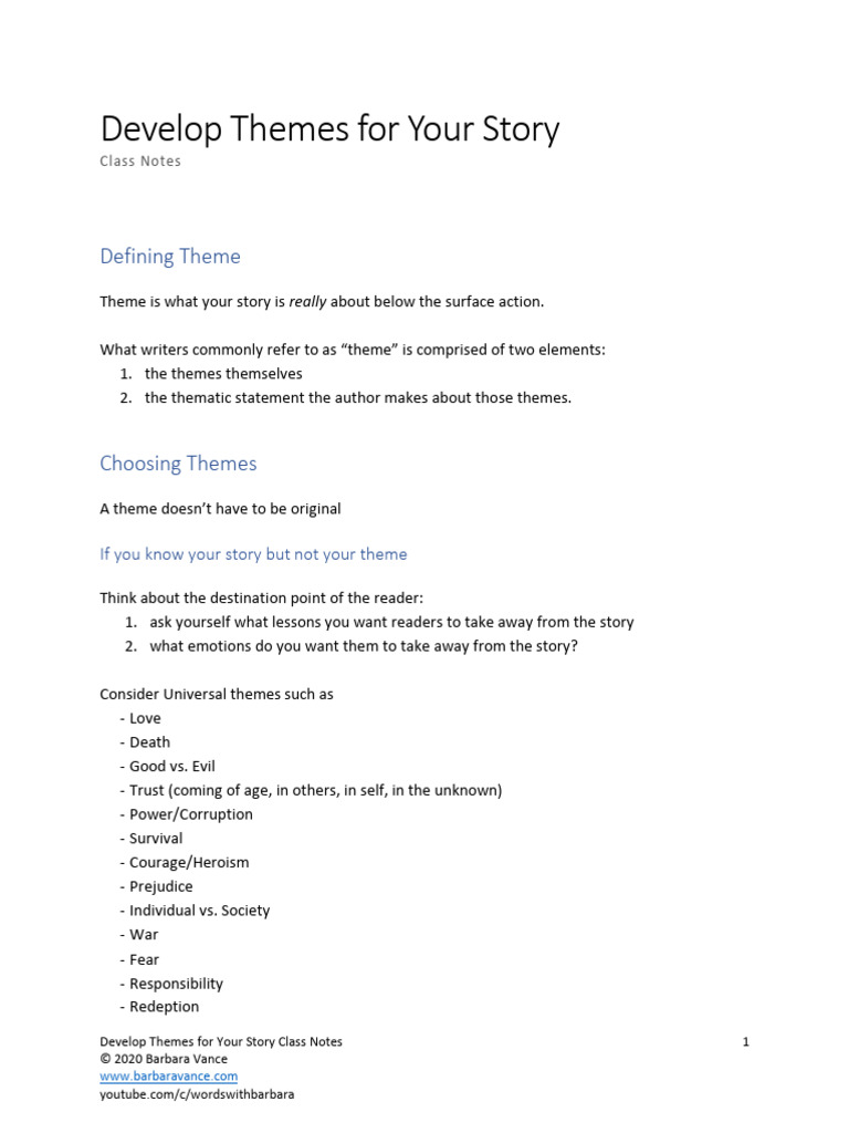 Crafting Story Themes Effectively | PDF | Symbols | Romance Novels