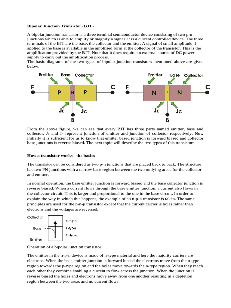Bipolar Junction Transistor2 | PDF | Bipolar Junction Transistor | P–N Junction
