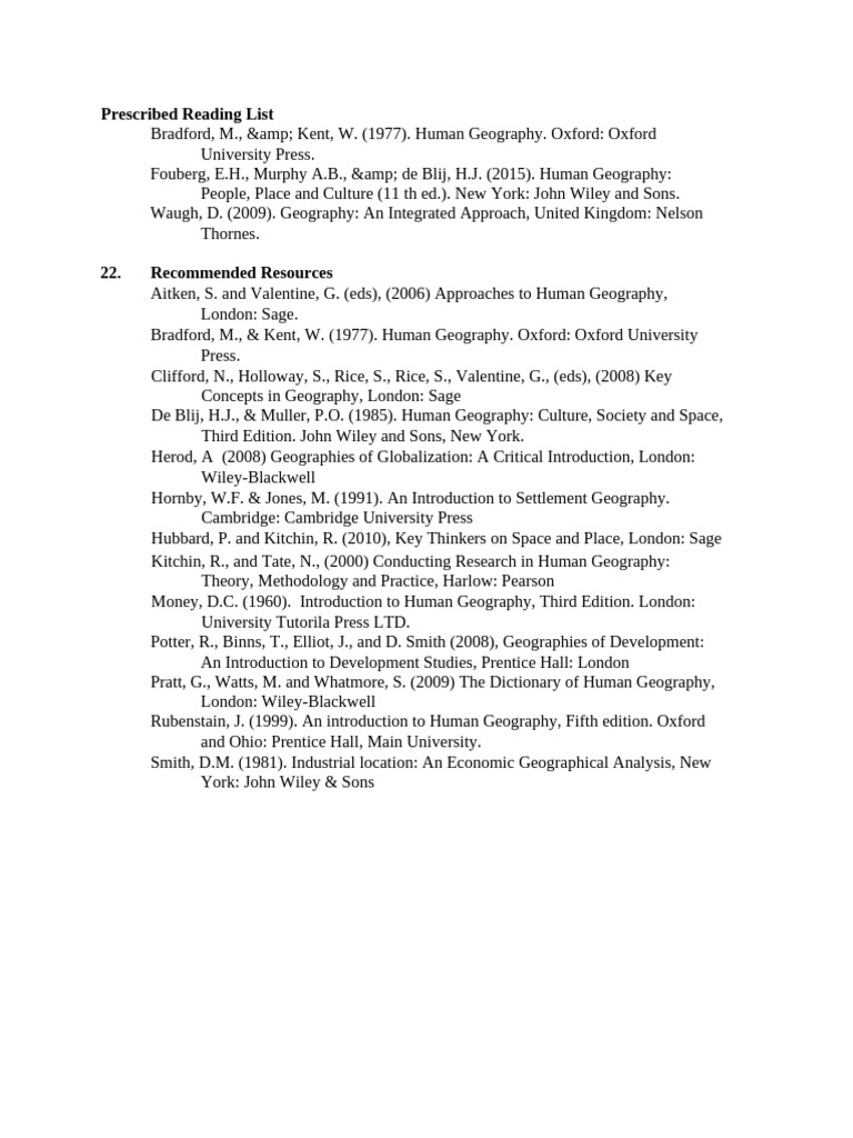 A Recommended Reading | PDF