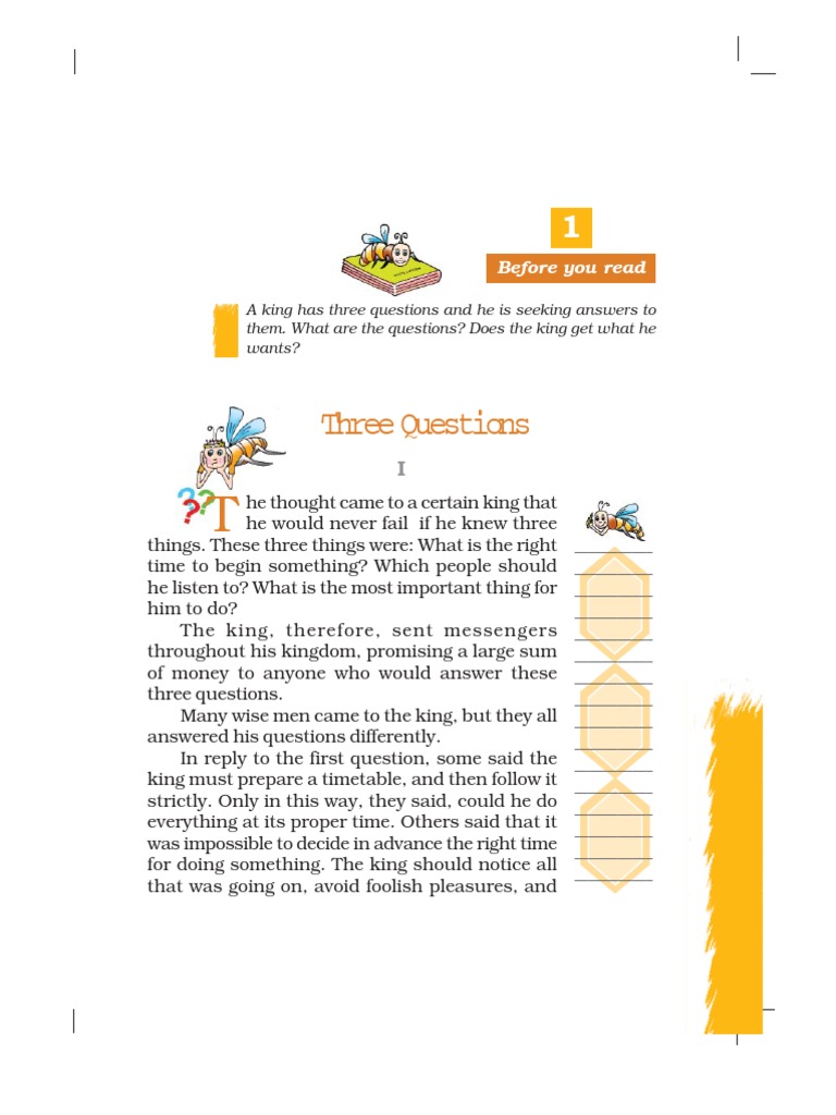Three Questions | PDF | Question | Forgiveness