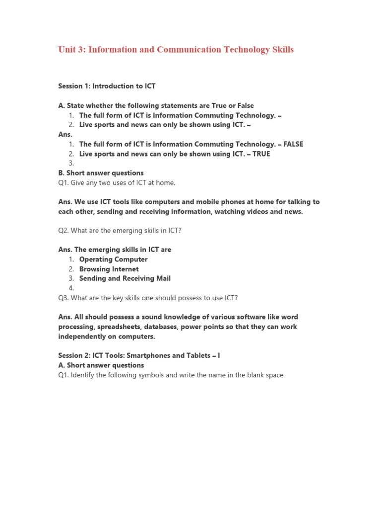ICT Skills and Tools Overview | PDF | Computing | Software