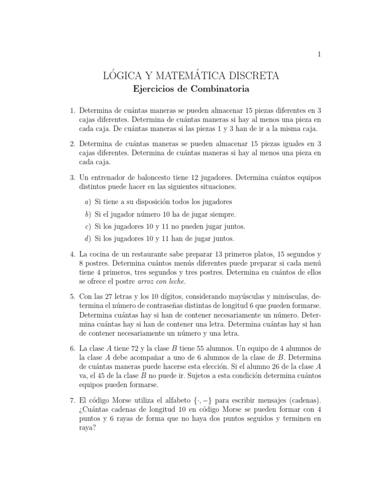 Ejs Combinatoria | PDF