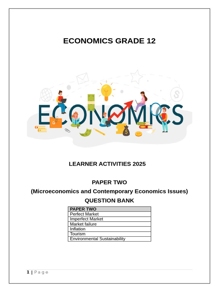 Economics Grade 12 Question Bank Paper 2 | PDF | Perfect Competition ...