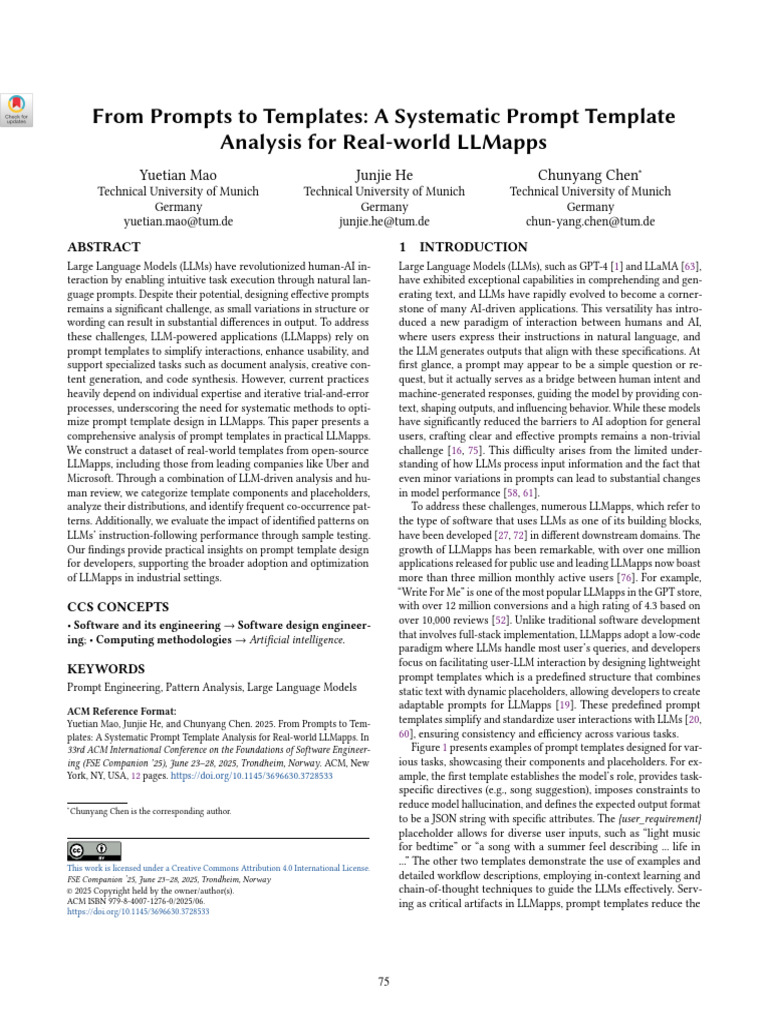 Systematic Analysis of LLMapp Templates | PDF | Accuracy And Precision ...