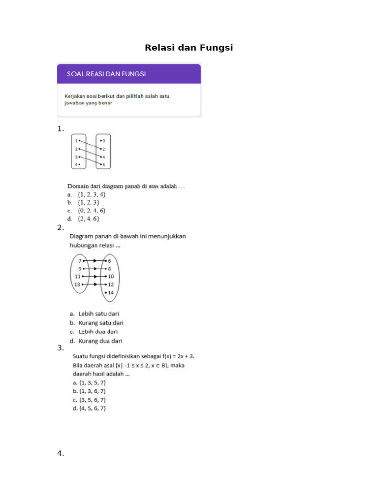 Relasi Dan Fungsi | PDF