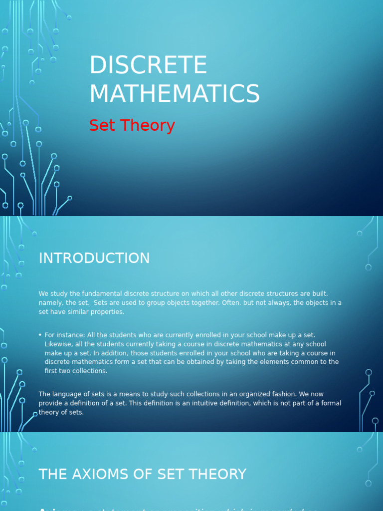 Understanding Set Theory Basics | PDF | Set (Mathematics) | Axiom