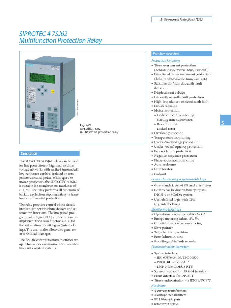 7sj62 - Katalog - PDF (1.227kb) | PDF | Transformer | Relay