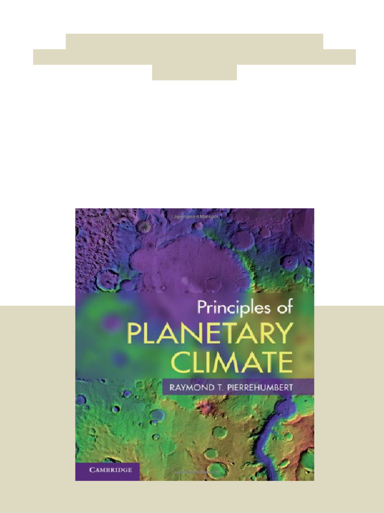 (Ebook) Principles of Planetary Climate by Pierrehumbert R.T. ISBN ...
