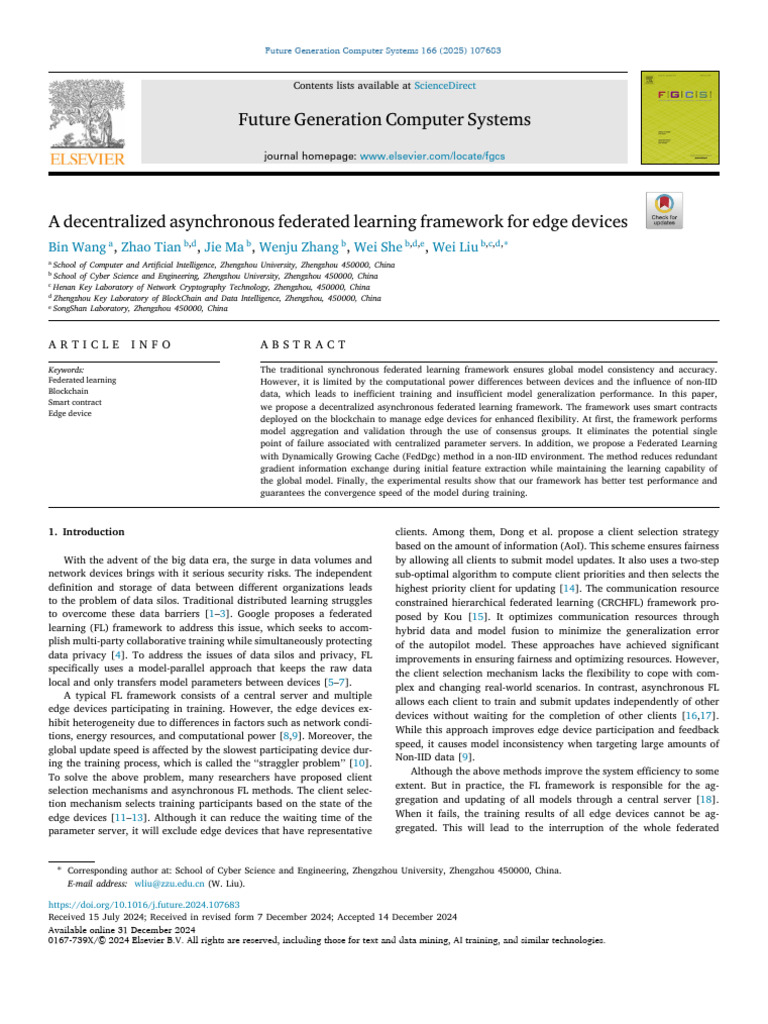 Decentralized Asynchronous Federated Learning | PDF | Computer Science ...