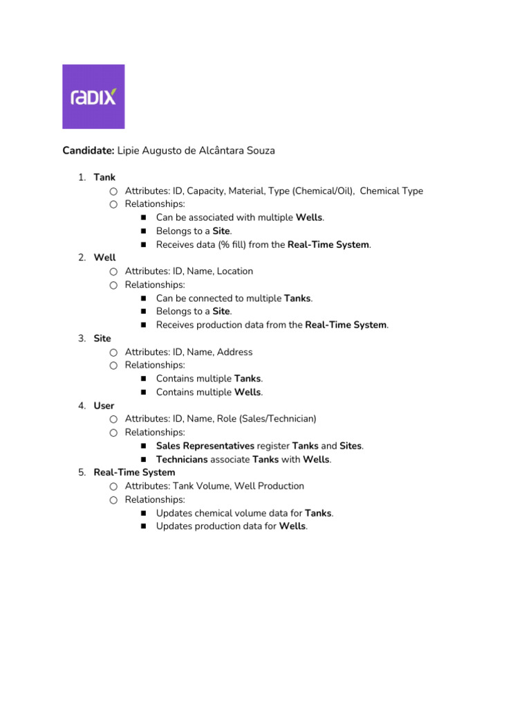 RADIX - Entities Relationship and Business Rules | PDF