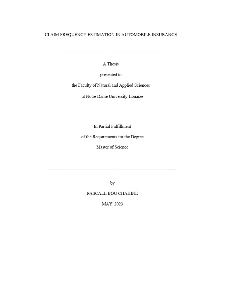 Claim Frequency in Auto Insurance Analysis | PDF | Machine Learning ...