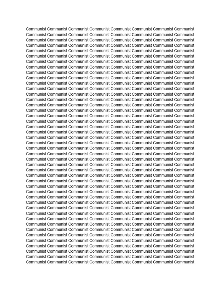 An Entire Page of Communist | PDF