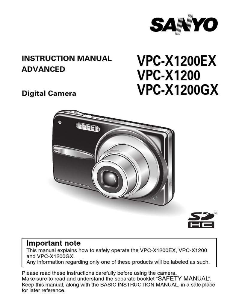 VPC-X1200EX VPC-X1200 VPC-X1200GX: Instruction Manual Advanced | PDF ...